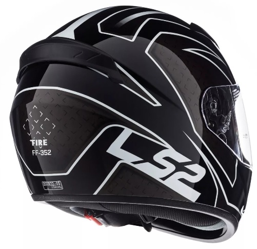 Tienda Expomoto - LS2 ROOKIE FF 352 NEGRO BLANCO GRIS